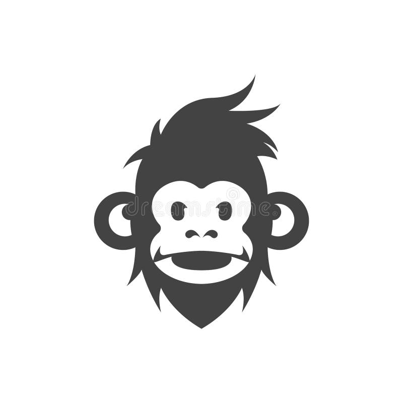 Monkey Logo Icon Illustration Vector Flat Design Stock Vector ...