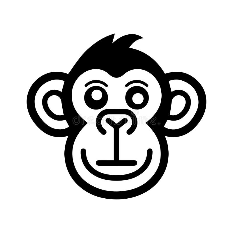 Monkey Logo or Modern Line Icon. Vector Line Art and Icon Design with ...