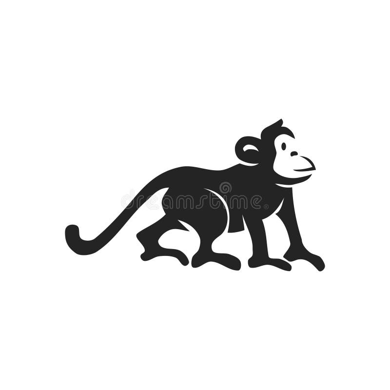 Monkey Logo Template Isolated. Brand Identity. Icon Abstract Vector ...