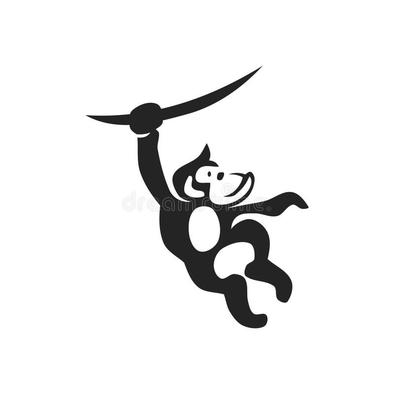 Monkey Logo Template Isolated. Brand Identity. Icon Abstract Vector ...