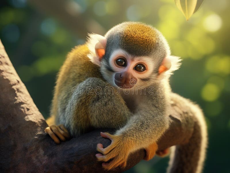 Monkey Made with Generative AI Illustration Stock Illustration ...