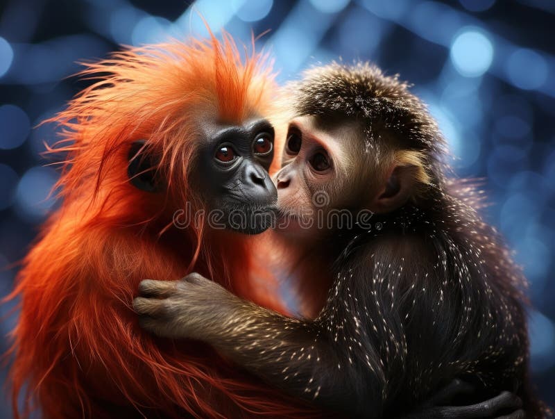 Ai Generated Illustration Wildlife Concept of Monkey Stock Illustration ...