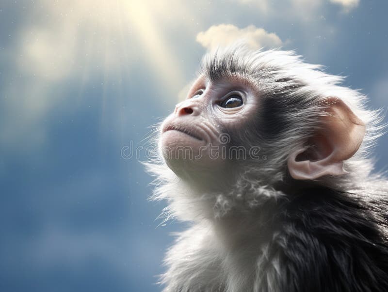 Monkey stock illustration. Illustration of black, eyebrow - 293691264