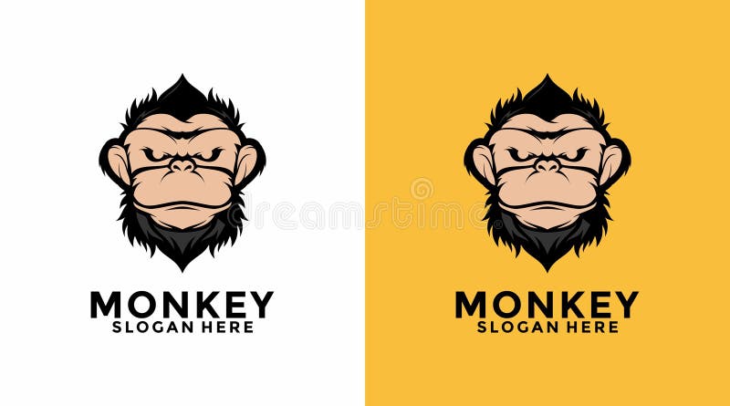 Monkey Mascot Logo Vector. Geek Monkey Logo Stock Vector - Illustration ...