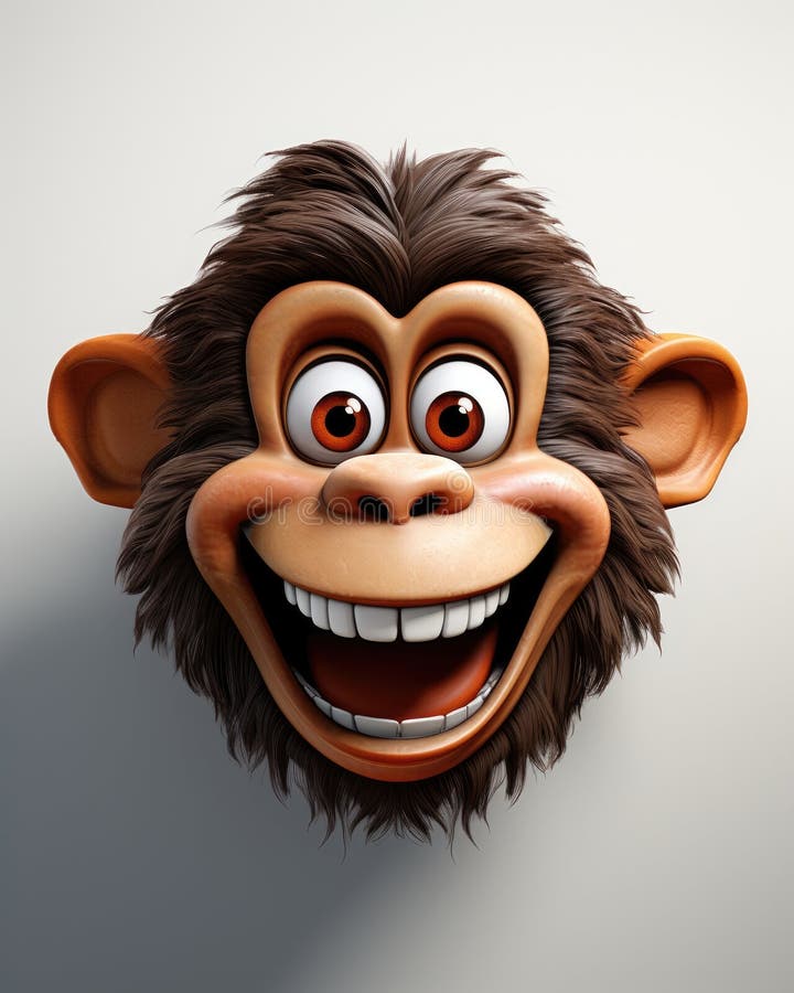 A Monkey Mask with a Big Grin on it S Face. Generative Ai Stock ...