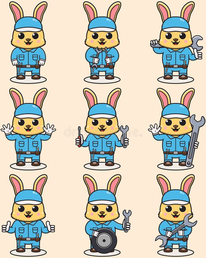 Bunny Mechanic Stock Illustrations – 55 Bunny Mechanic Stock ...