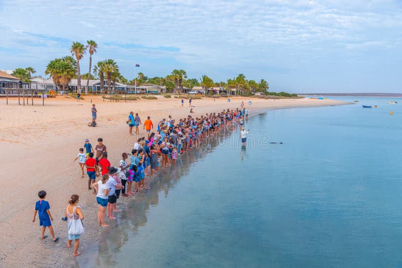 MONKEY MIA, AUSTRALIA, JANUARY 12, 2020: Beach at Monkey Mia Resort in ...