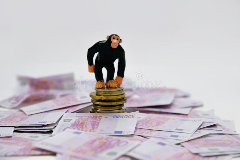 Monkey and money stock image. Image of chimpanzee, credit - 48103585