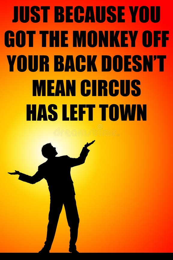 Monkey off your back stock illustration. Illustration of stress - 68251272