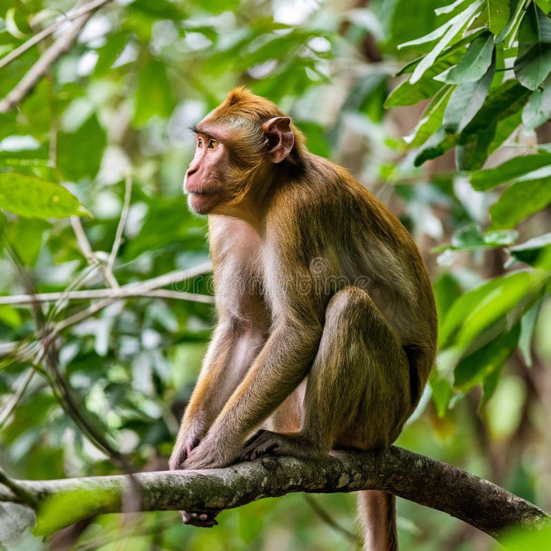 A Monkey Natural Beautiful Picture Stock Illustration - Illustration of natural, blackmonkey ...