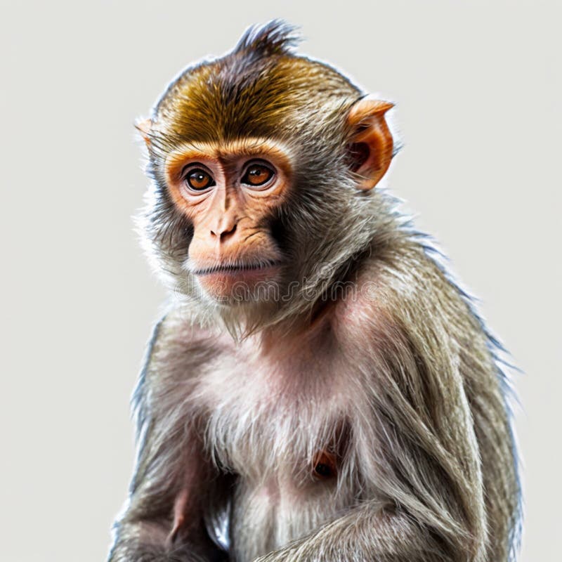A Monkey Natural Beautiful Picture Stock Illustration - Illustration of ...