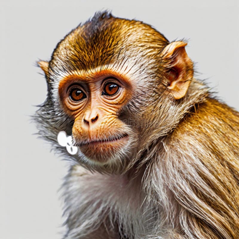 A Monkey Natural Beautiful Picture Stock Illustration - Illustration of ...