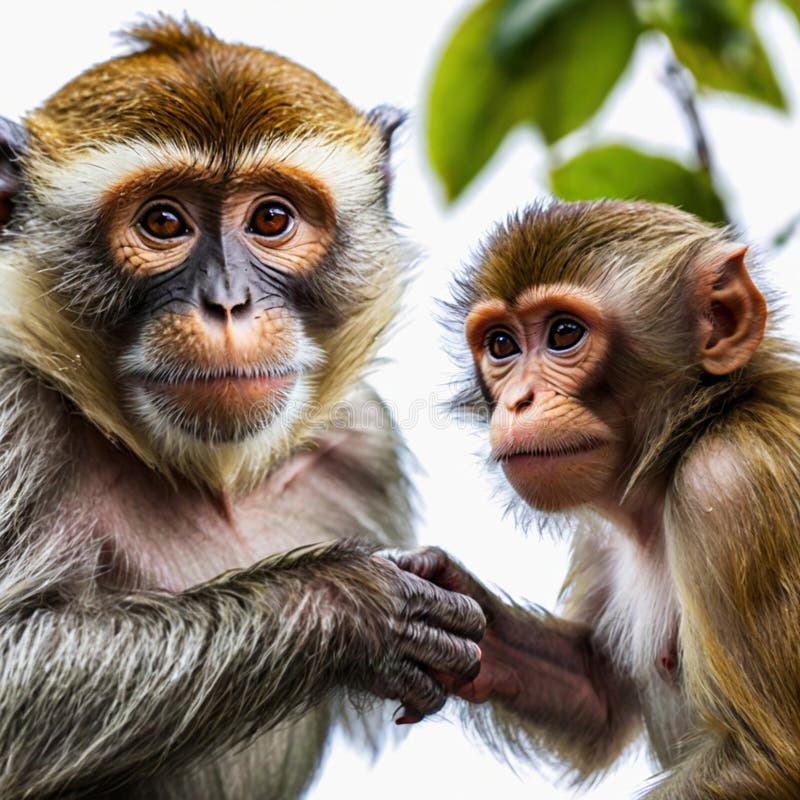 A Monkey Natural Beautiful Picture Stock Illustration - Illustration of ...