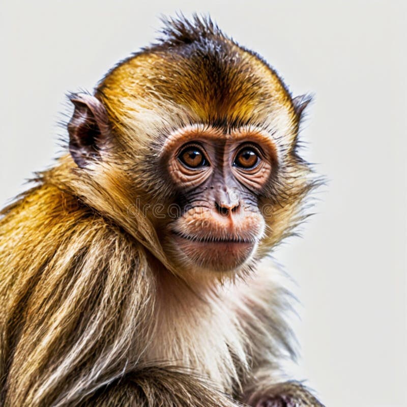 A Monkey Natural Beautiful Picture Stock Illustration - Illustration of ...
