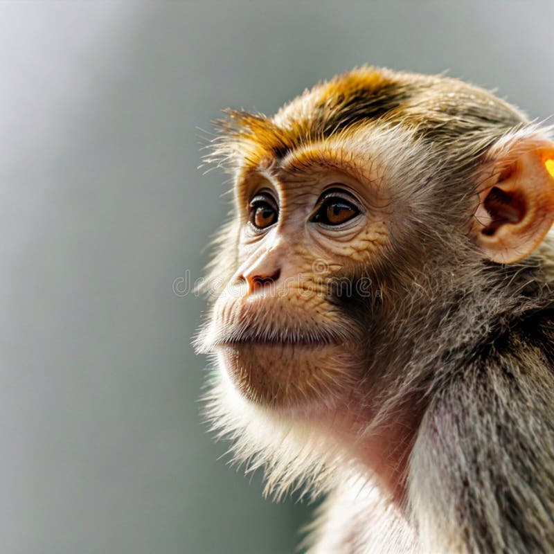 A Monkey Natural Beautiful Picture Stock Illustration - Illustration of ...