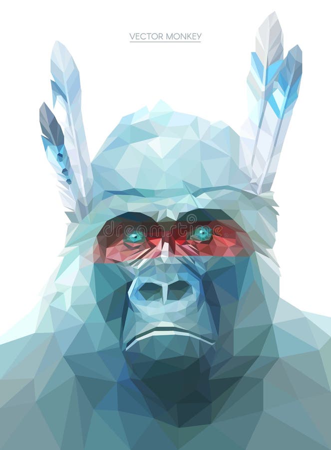 Monkey Polygonal Illustration. Vector Eps 10 Stock Vector ...