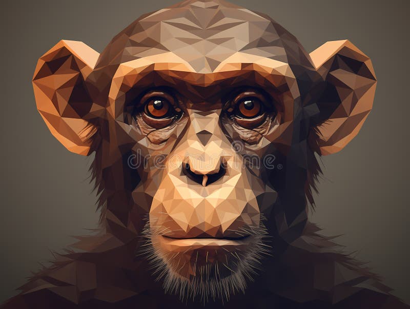 Chimpanzee Polygonal Stock Photos - Free & Royalty-Free Stock Photos ...