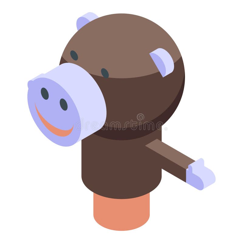 Monkey Puppet Doll Icon Isometric Vector. Child Stage Stock Vector ...