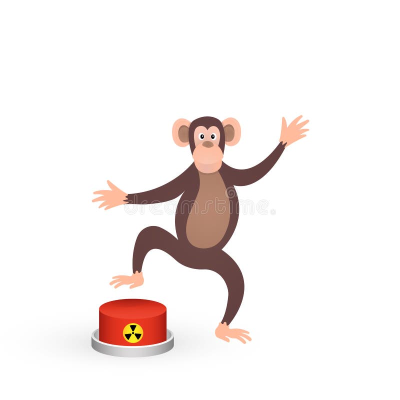 Monkey Putin with a Red Nuclear Button, Nuclear Weapon, Stop the War ...