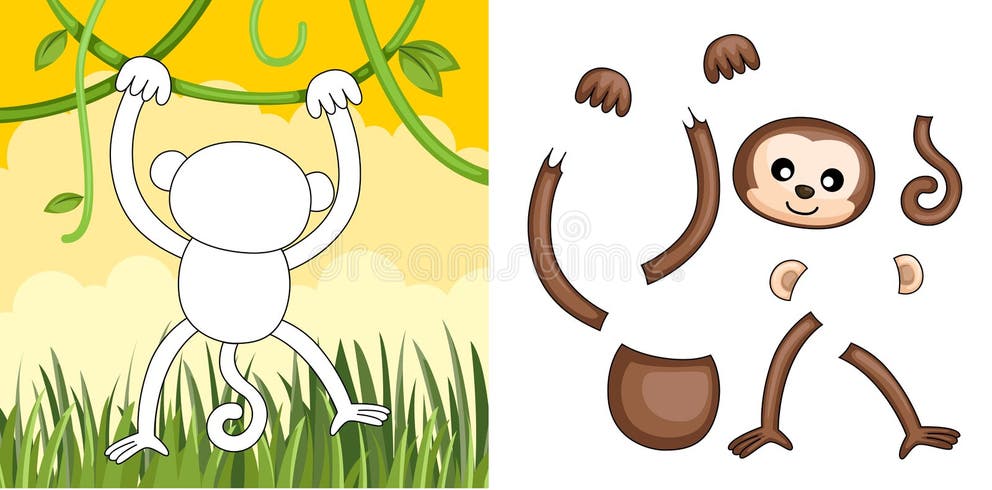 Monkey puzzle stock vector. Illustration of outdoor, game - 24181860