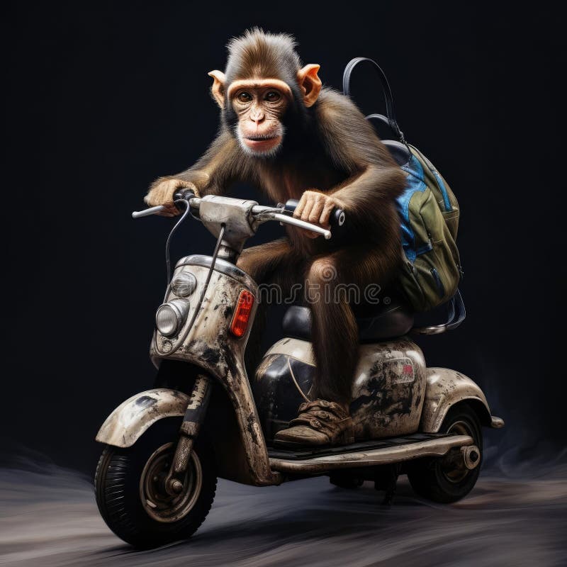Monkey Motorcycle Stock Illustrations – 454 Monkey Motorcycle Stock ...