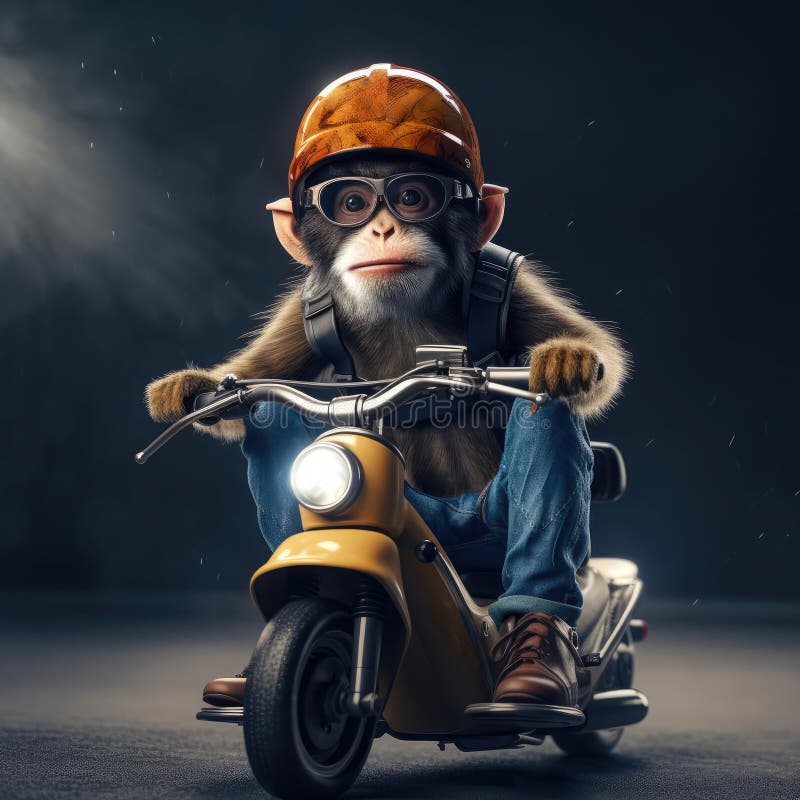 Monkey Motorcycle Stock Illustrations – 464 Monkey Motorcycle Stock ...