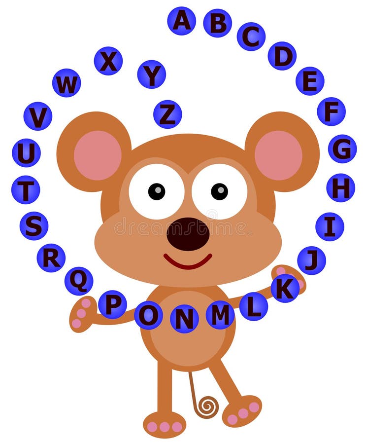 Monkey's Alphabet Picture. Image: 32243242