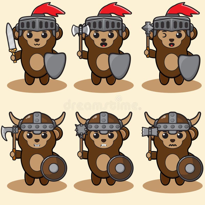 Vector Illustration of Cute Monkey Knight Cartoon. Cute Monkey Knight ...