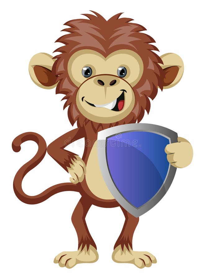 Monkey Shield Stock Illustrations – 300 Monkey Shield Stock ...