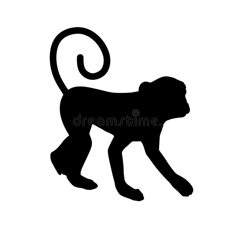 Monkey Silhouette Vector stock vector. Illustration of walk - 277319326