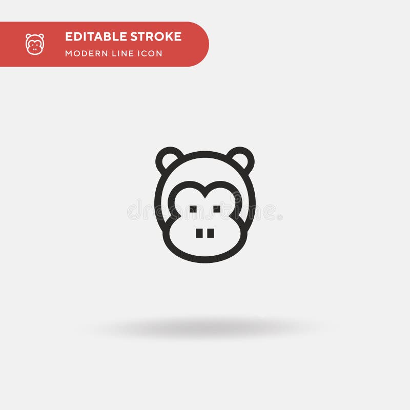 Monkey Simple Vector Icon. Illustration Symbol Design Template for Web ...