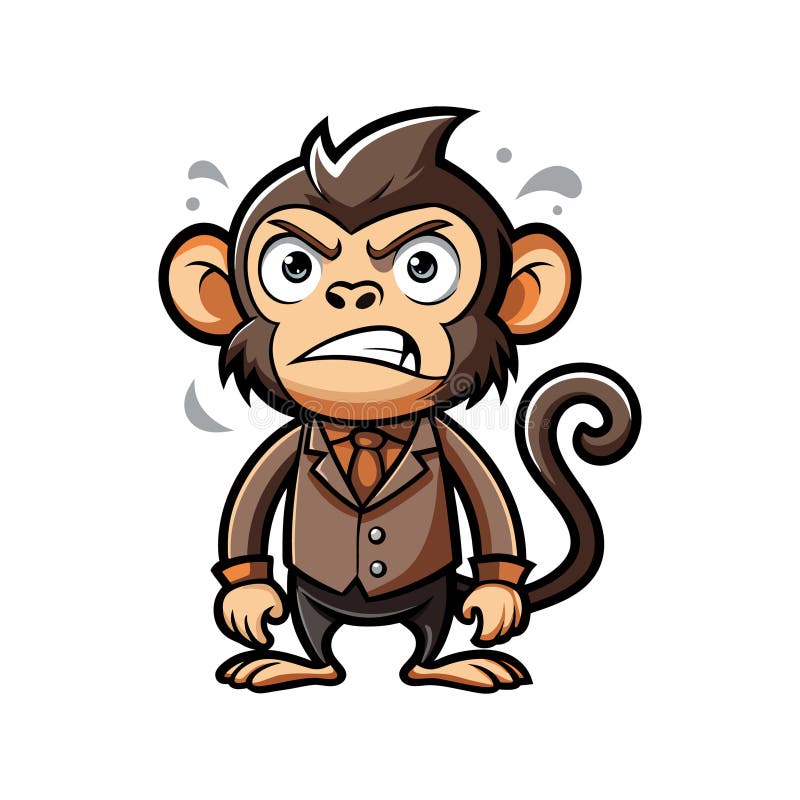 Monkey Singing with Steady Confidence Stock Vector - Illustration of ...
