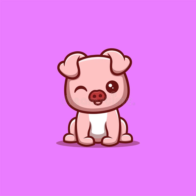 Monkey Sitting Winking Cute Creative Kawaii Cartoon Mascot Logo Stock ...