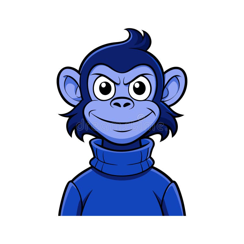 Monkey Sketching in a Slow State Stock Vector - Illustration of ...