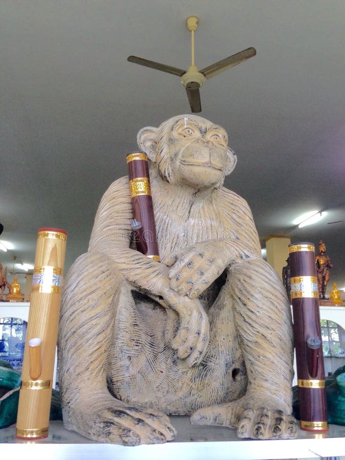Monkey statue stock image. Image of statue, monkey, museum - 55776305