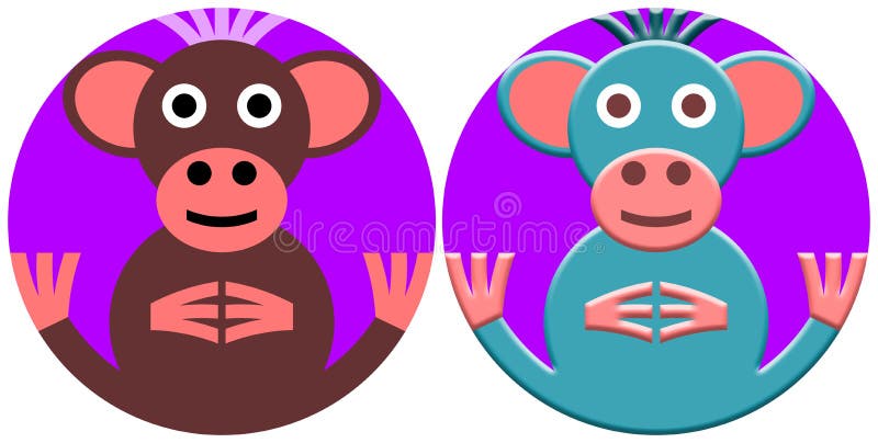 Monkey - stylized drawing stock illustration. Illustration of monkey ...