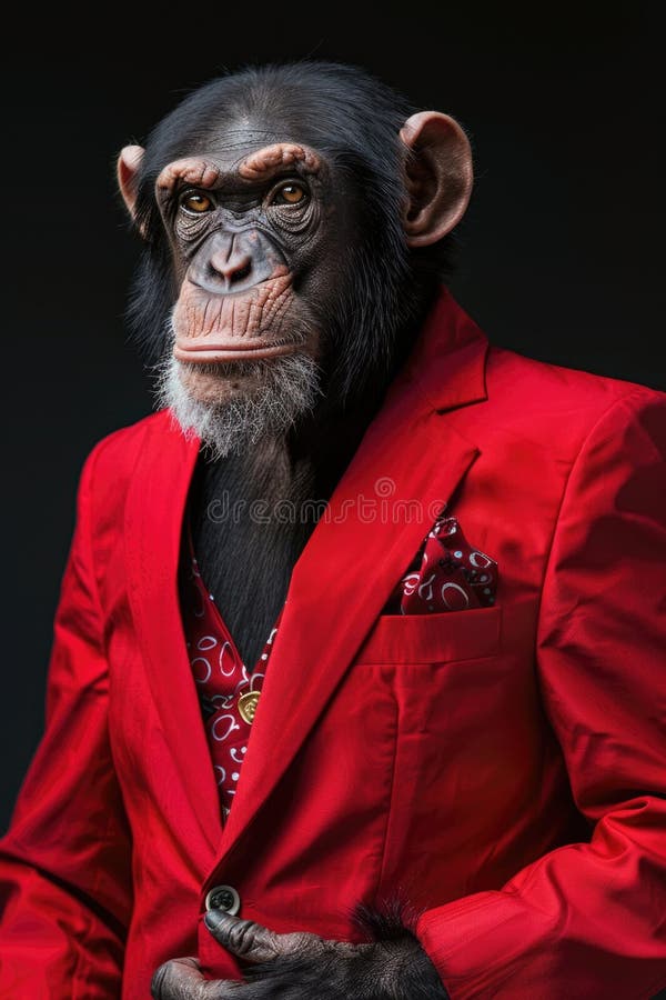 Monkey in Suit stock photo. Image of fashion, stylish - 359858580