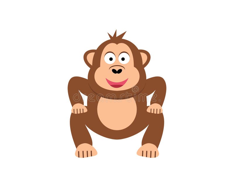 Monkey Sumo Cartoon Logo Template Stock Vector - Illustration of happy ...
