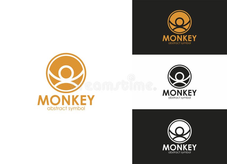 Monkey Symbol Abstract Logo Stock Vector - Illustration of professional ...