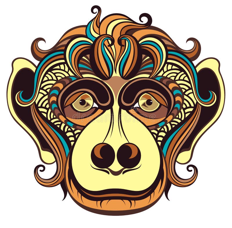 The Monkey a Symbol of New Year 2016. Stock Vector - Illustration of ...