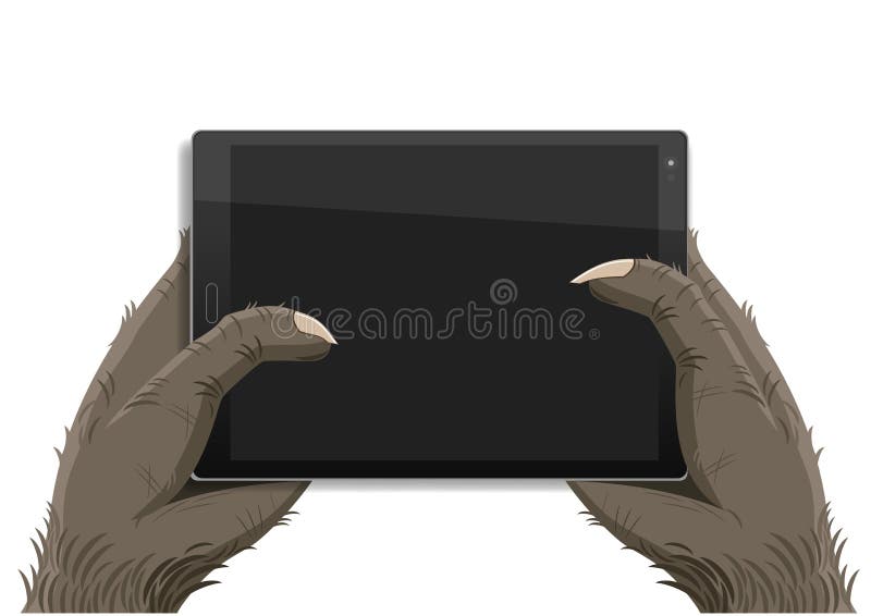 The Monkey with the Tablet of 2016 Stock Vector - Illustration of next ...