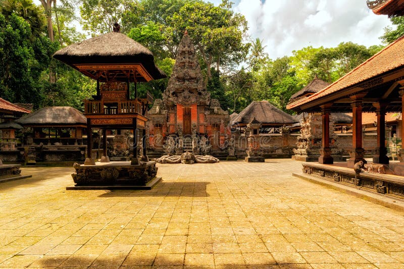 A Monkey Temple in Moneky Forest Stock Image - Image of outdoor ...