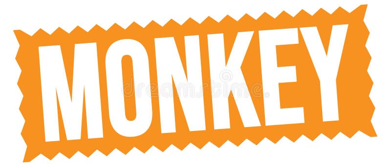 MONKEY Text Written on Orange Stamp Sign Stock Illustration ...