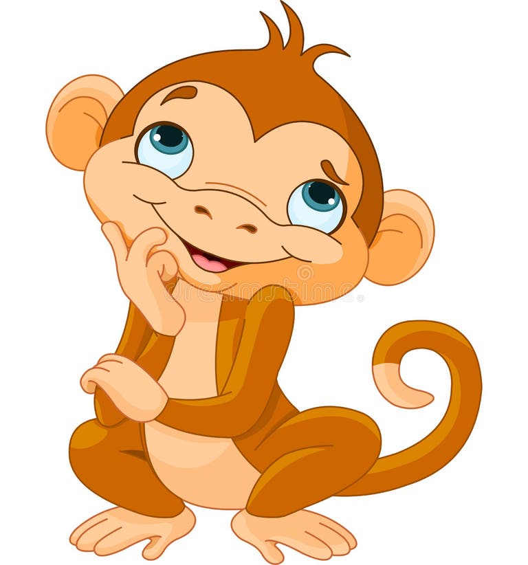 Thinking Monkey Stock Illustrations – 1,231 Thinking Monkey Stock ...