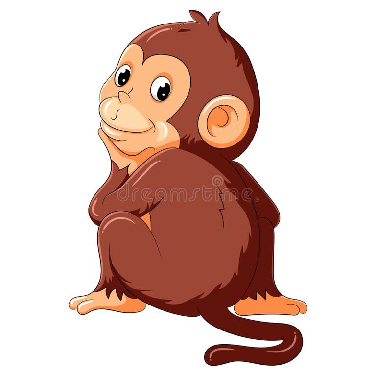Thinking Monkey Stock Illustrations – 1,231 Thinking Monkey Stock ...