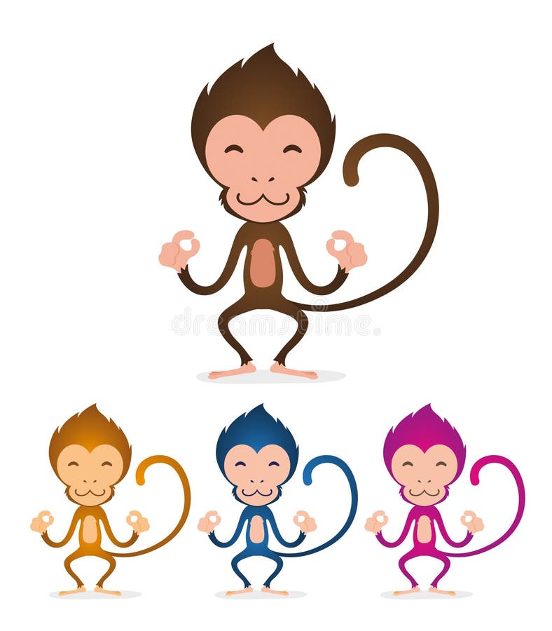 Monkey stock illustration. Illustration of color, character - 55953401