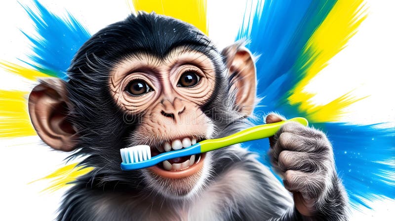A Monkey with a Tooth in Its Teeth Stock Photo - Image of white, wild ...