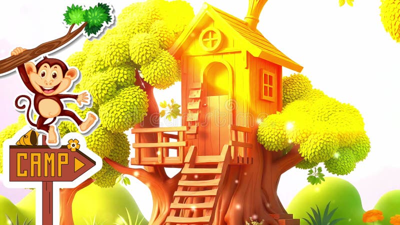Camp Tree House stock video. Video of outdoor, tree - 363548043