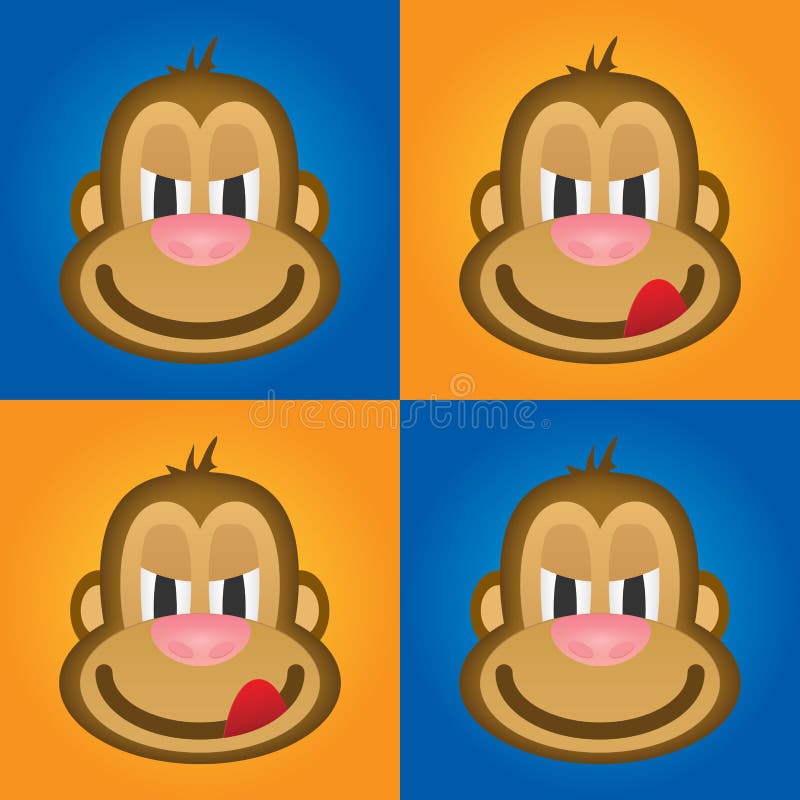 Monkey Vector, Cute Monkey, Funny Monkey, Monkey Head Stock ...
