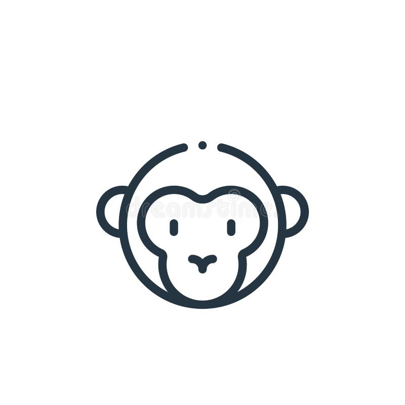 Monkey Vector Icon. Monkey Editable Stroke. Monkey Linear Symbol for ...